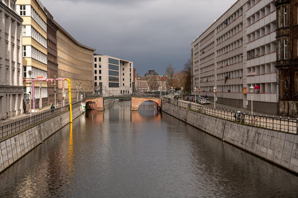 An Ancient Drawbridge Across the River in Berlin. Editorial Stock Image ...