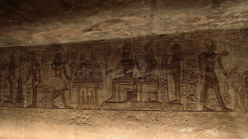 Ancient Drawings Inside the Abu Simbel Temple Stock Video - Video of ...