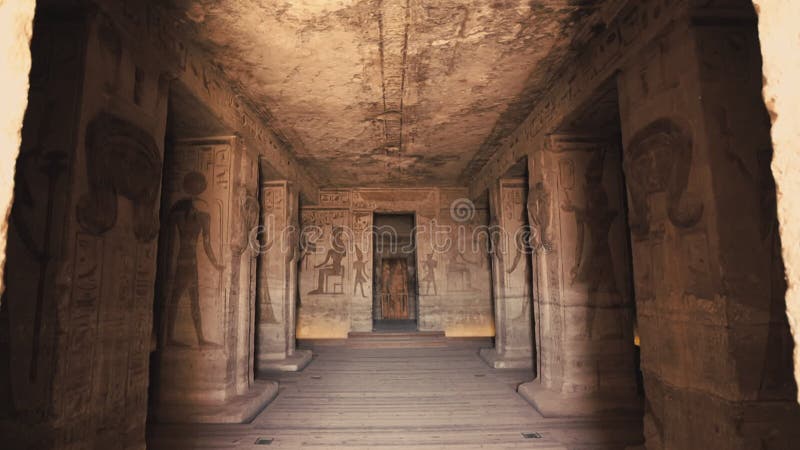 Ancient Drawings Inside the Abu Simbel Temple Stock Footage - Video of ...