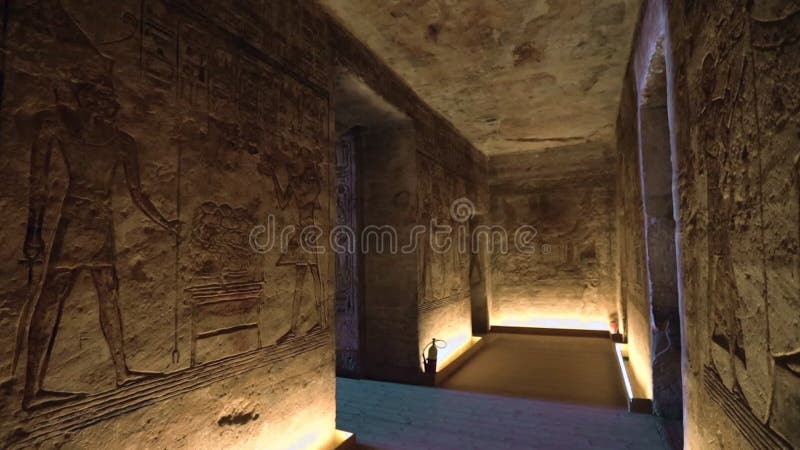 Ancient Drawings Inside the Abu Simbel Temple Stock Video - Video of ...