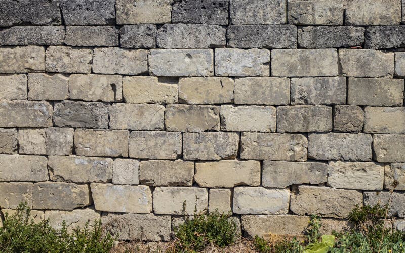 Ancient Dry Built Stone Brick Wall Texture Stock Photo - Image of ...
