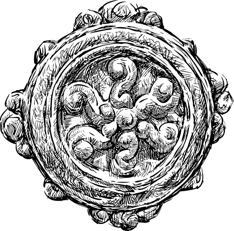 Ancient Eastern Design Element Stock Vector - Illustration of sketch ...