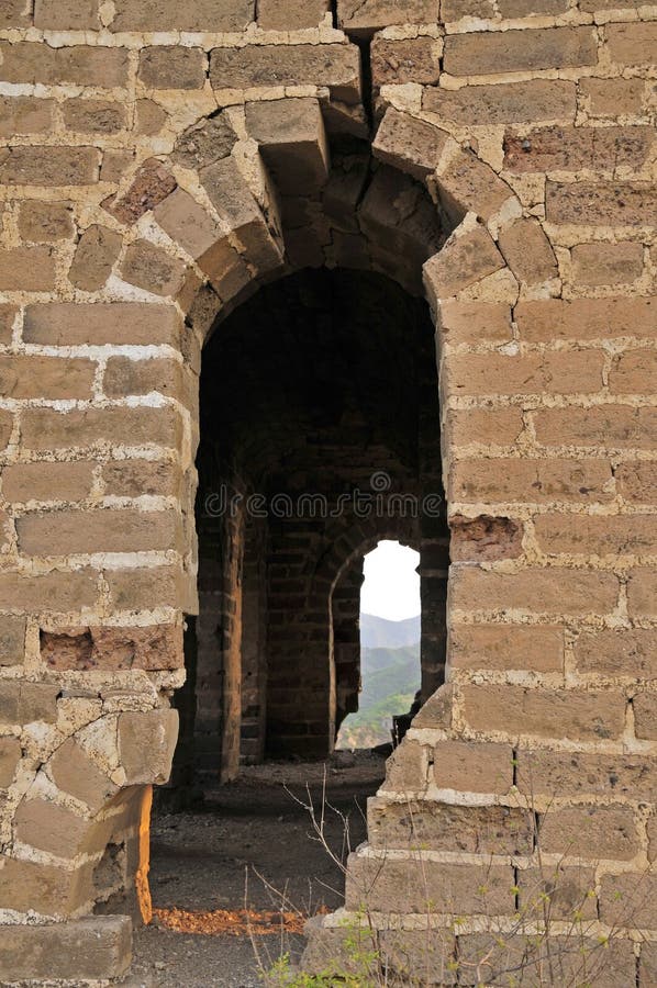Ancient Ecological Wall, North China, Elm Ridge, the Great Wall Stock ...
