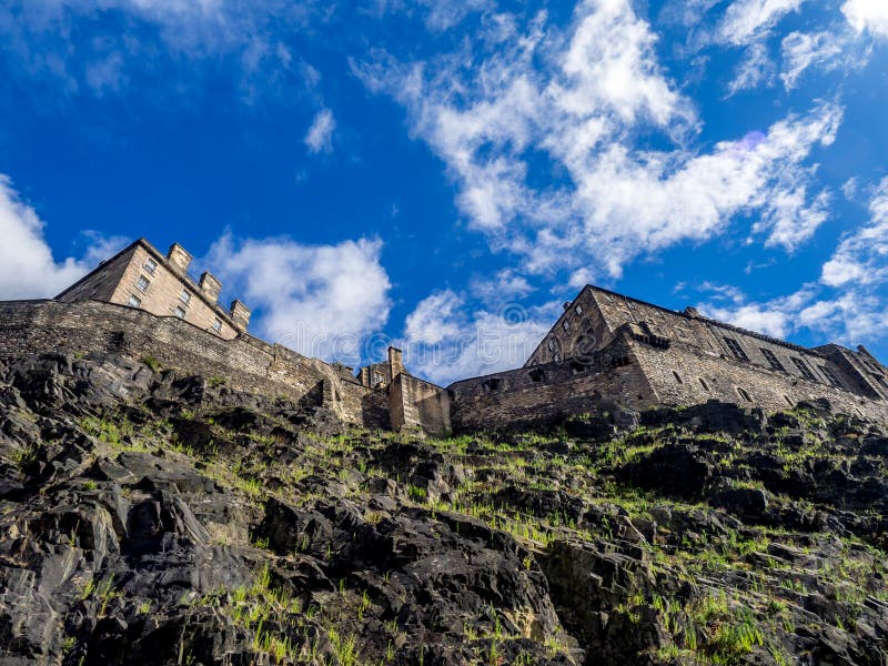 Ancient Edinburgh Castle, Scotland Stock Photo - Image of edinburgh ...