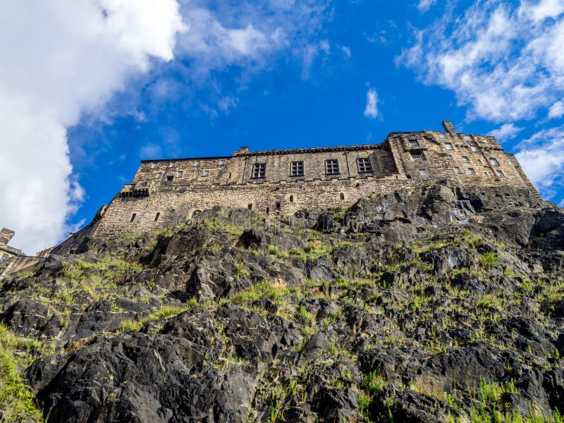 Ancient Edinburgh Castle, Scotland Stock Photo - Image of secure, house ...