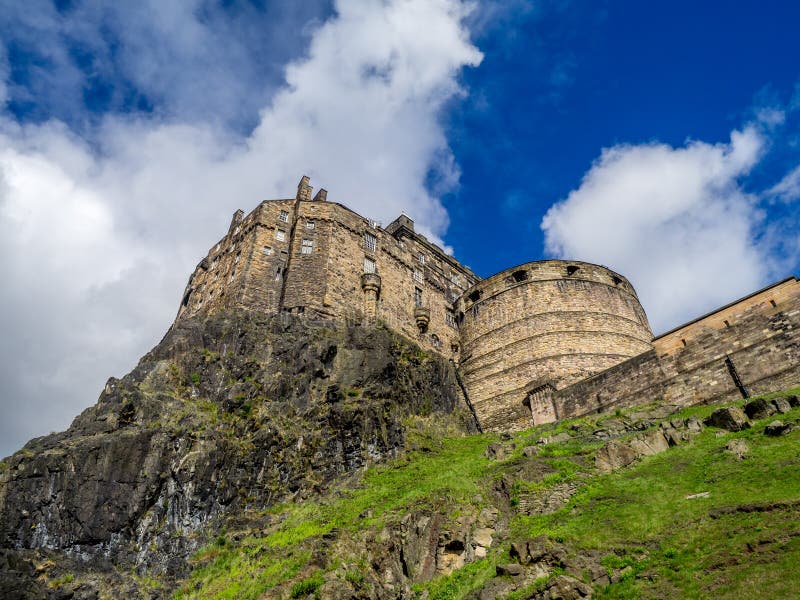 Ancient Edinburgh Castle, Scotland Stock Photo - Image of edinburgh ...