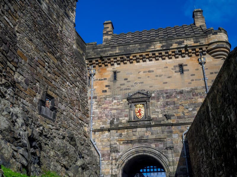 Ancient Edinburgh Castle, Scotland Stock Photo - Image of historical ...