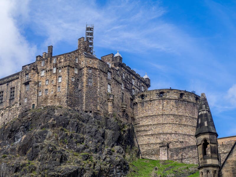 Ancient Edinburgh Castle, Scotland Stock Photo - Image of stately ...