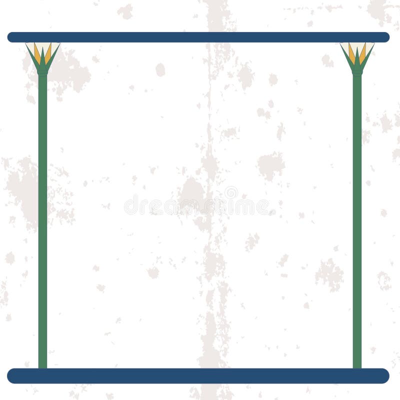Ancient Egypt Background. Empty Frame with Cane Stems on Water ...