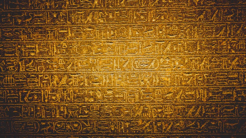 Ancient Egypt Background. Hieroglyp Horizontal Wallpaper with Copy ...
