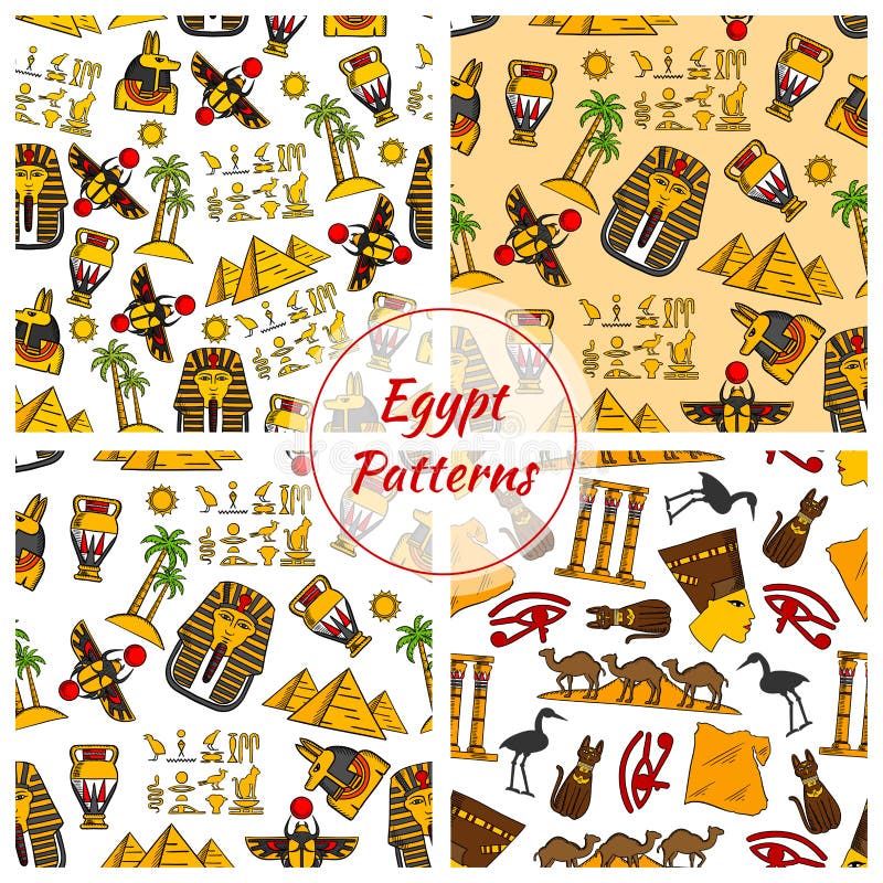 Ancient Egyptian Patterns Stock Illustrations – 327 Ancient Egyptian ...