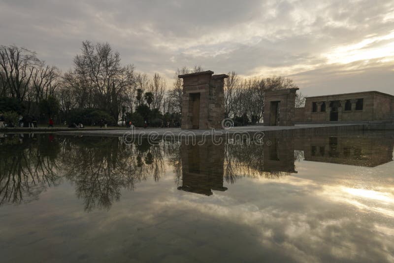 An Ancient Egypt Monument Knowed As Debod Temple in Middle of Madrid ...