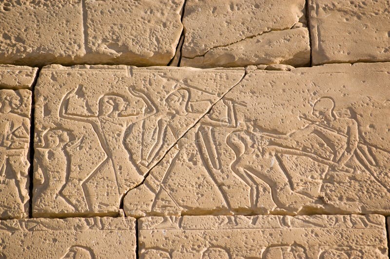 Ancient Egyptian Battle, Ramesseum, Luxor Stock Image - Image of stone ...