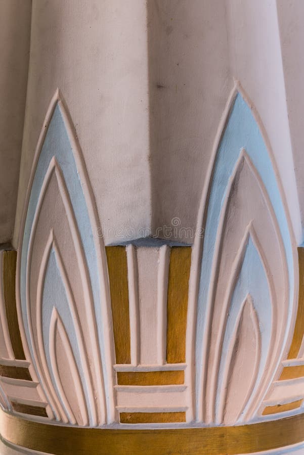 Ancient Egyptian Colorful Column Stock Photo - Image of egyptian, stone ...