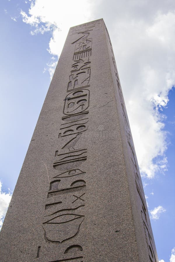 Ancient Egyptian Column in Hippodrome Square Stock Image - Image of ...