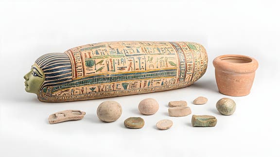 Ancient Egyptian Embalming Artifacts and Tools Stock Illustration ...