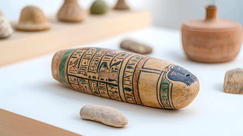 Ancient Egyptian Embalming Process Artifact Display Stock Illustration ...