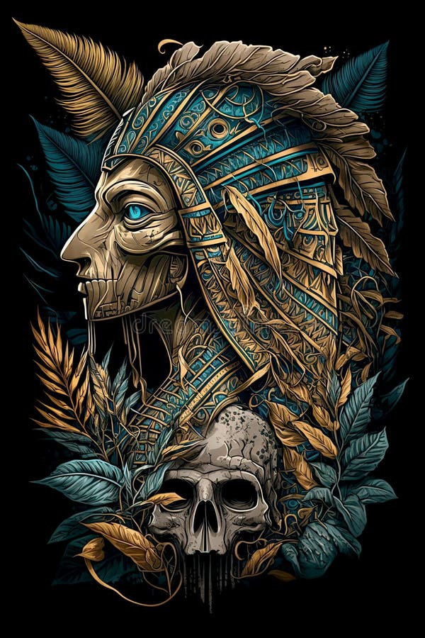 Ancient Egyptian Evil Pharaoh Monster. Abstract Poster Artwork, Tshirt ...