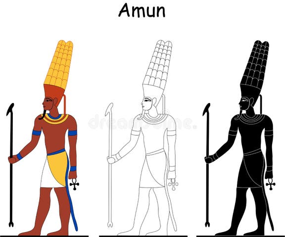 Ancient Egyptian God Amun Stock Illustrations – 191 Ancient Egyptian ...