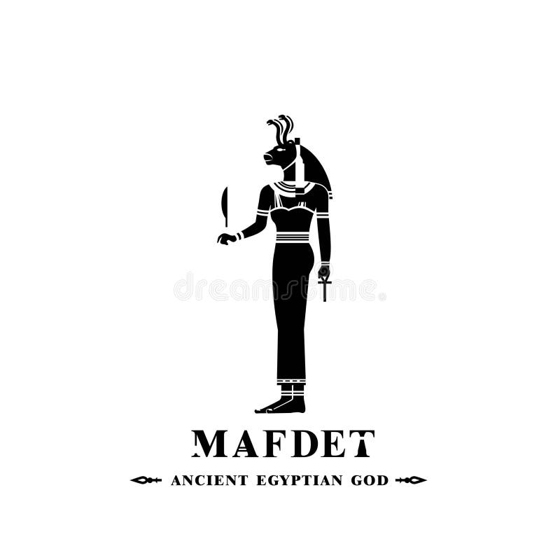 Ancient Egyptian God Mafdet Silhouette Stock Vector - Illustration of archeology, anubis: 320160972