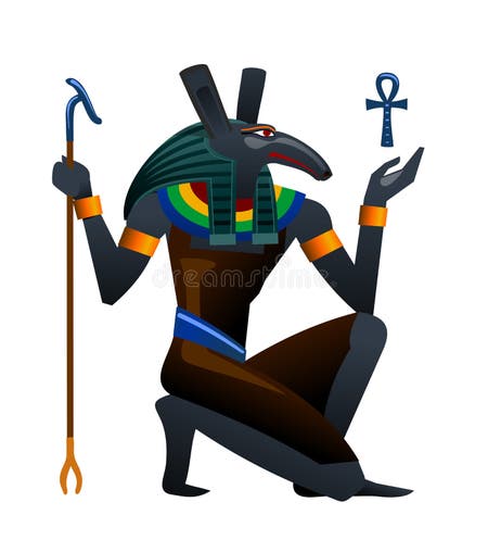 Ancient Egyptian god Seth stock illustration. Illustration of ancient ...