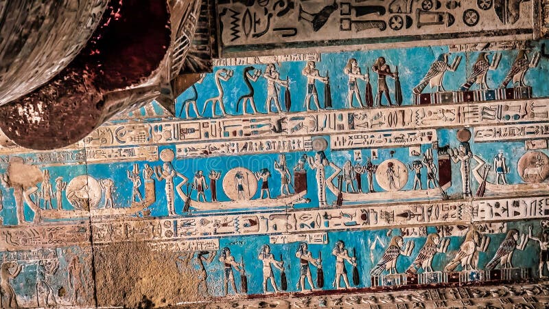 Ancient Egyptian Hieroglyphic Texts Editorial Stock Photo - Image of ...