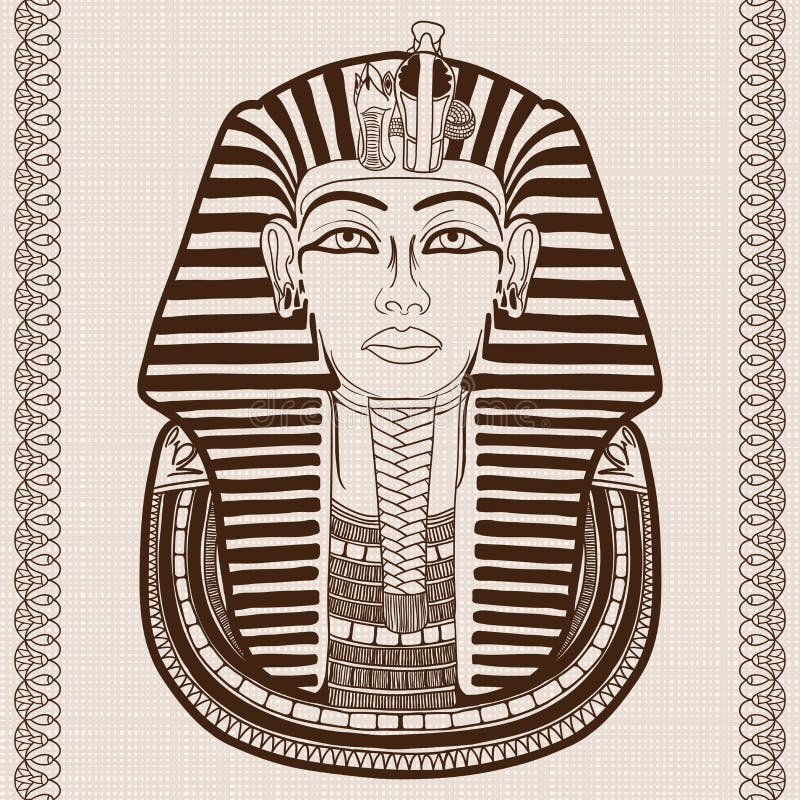 Ancient Egyptian mask stock illustration. Illustration of isolated ...