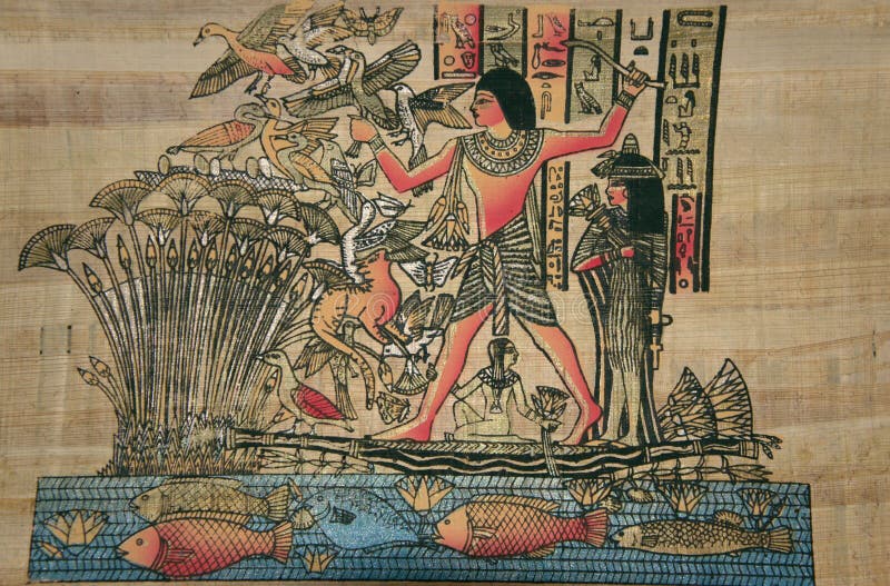 Ancient Egyptian Papyrus. the Ancient Egyptian God Stock Illustration ...