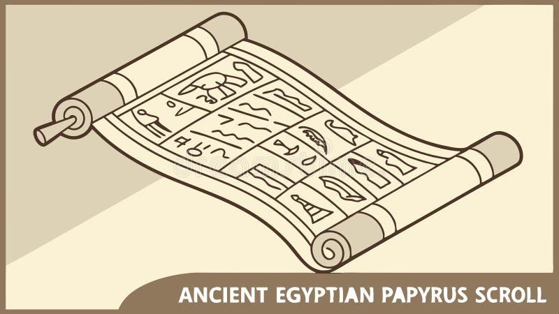 Ancient Egyptian Papyrus Scroll, Historical Document, Old Paper ...