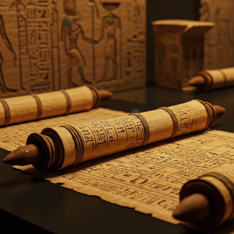 Ancient Egyptian Papyrus Scrolls Stock Illustrations – 111 Ancient ...