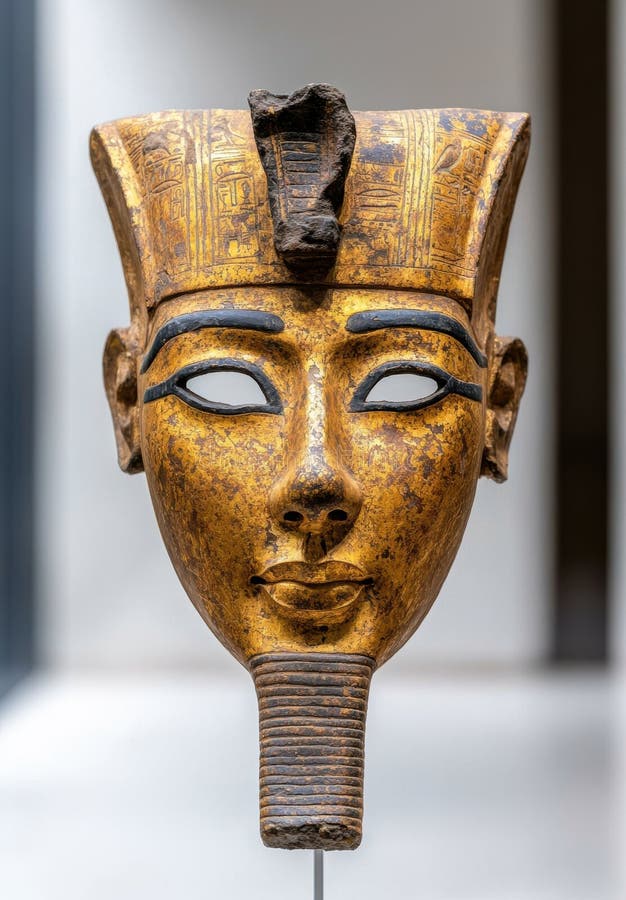Ancient Egyptian Pharaoh Mask Stock Illustration - Illustration of ...