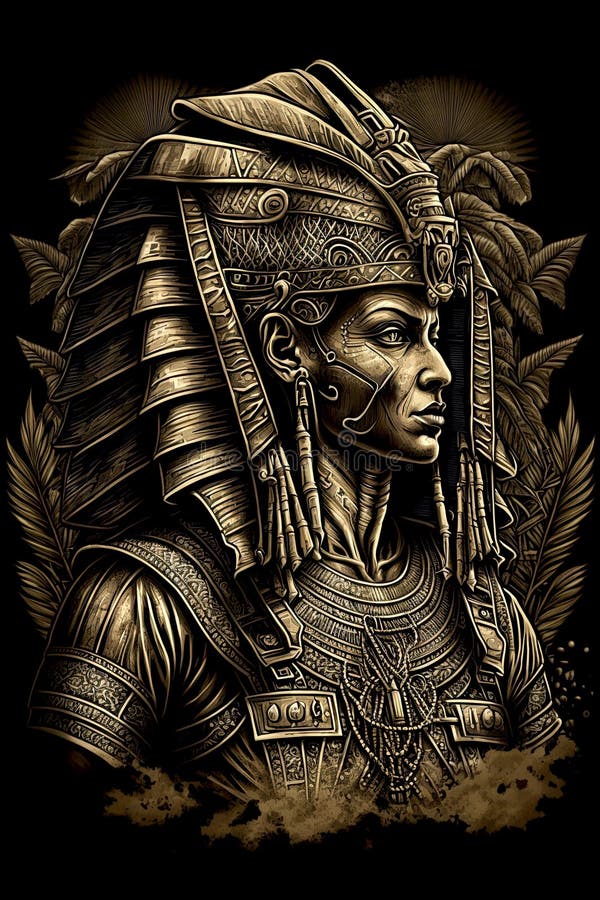 Ancient Egyptian Pharaoh. Poster Artwork, Tshirt Design Stock ...