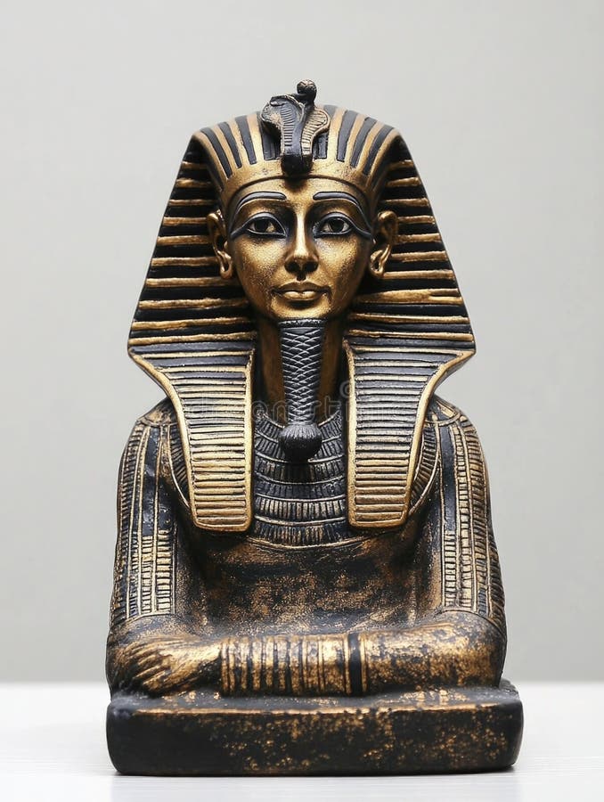 Ancient Egyptian Pharaoh Sitting on a Table, Ornate and Regal Stock ...