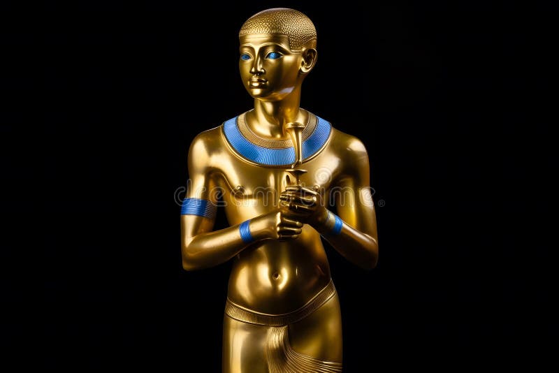 Ancient Egyptian Pharaoh Statue. Neural Network AI Generated Stock ...