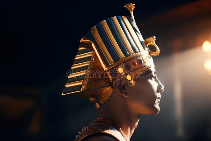 Ancient Egyptian Pharaoh Statue. Neural Network AI Generated Stock ...