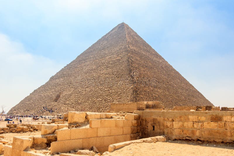 The Ancient Egyptian Pyramid of Khufu with Ruins, Tombs and Monuments ...