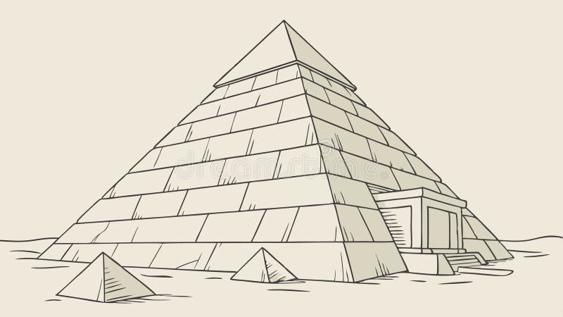 Ancient Egyptian Pyramid Structure, Vector Design Generative AI Stock ...