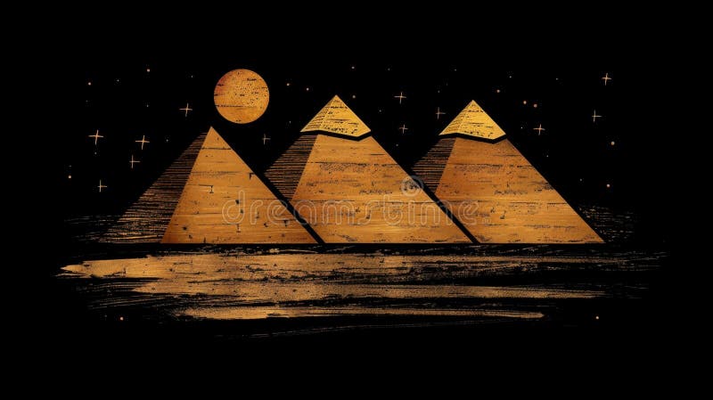 Ancient Egyptian Pyramids with Celestial Night Sky Concept for ...
