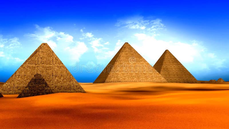 Egyptian Pyramids 3d Animation. Stock Video - Video of pyramid, motion ...
