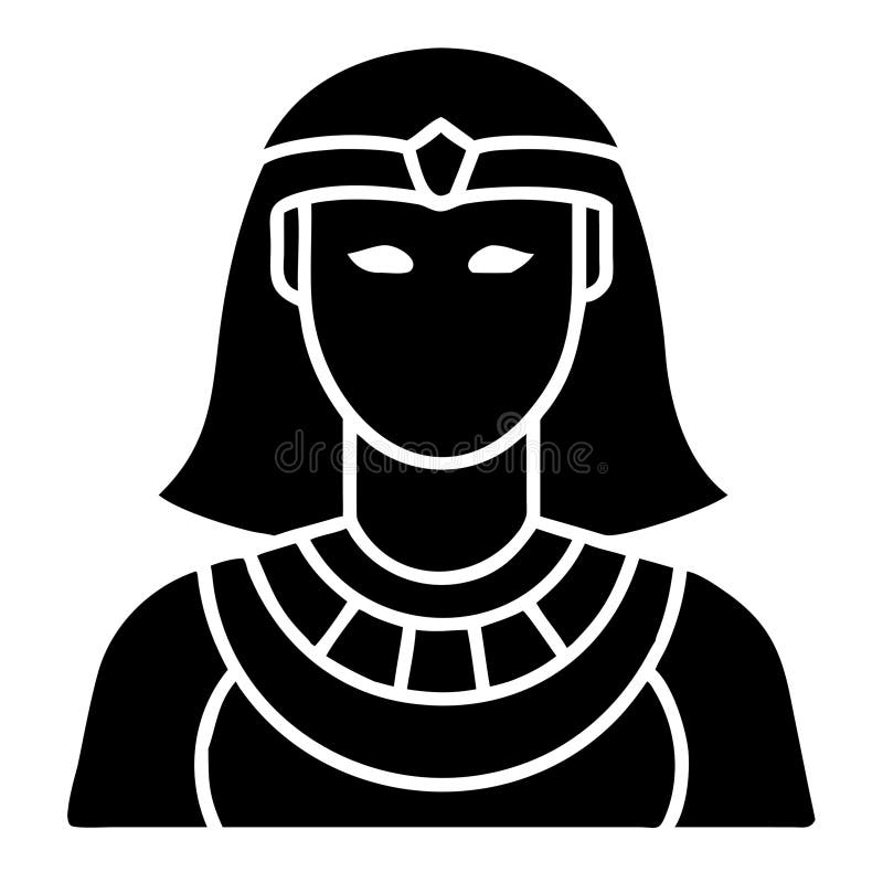 Ancient Egyptian Queen Silhouette Vector Illustration for Historical ...
