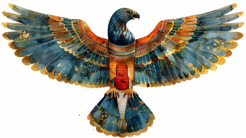 Ancient Egyptian Ra Falcon Headed God Figure Stock Photo - Image of ...