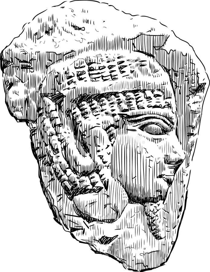 Ancient Egyptian relief stock vector. Illustration of graphical - 32949852