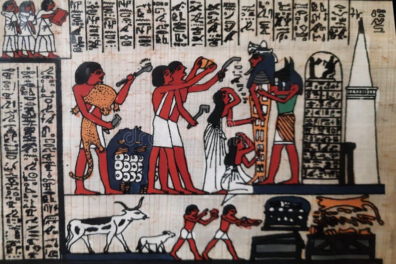 Ancient Egyptian ritual stock image. Image of person - 238622261