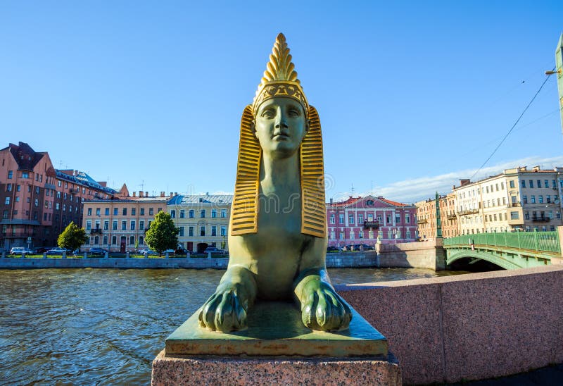 Ancient Egyptian Sphinx, St Petersburg, Russia Stock Photo - Image of ...
