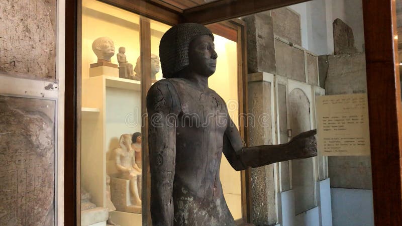 Ancient Egyptian Statue in the Egyptian Museum, Cairo Stock Image ...
