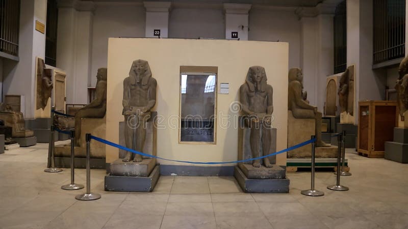 Ancient Egyptian Statue in the Egyptian Museum, Cairo Stock Photo ...