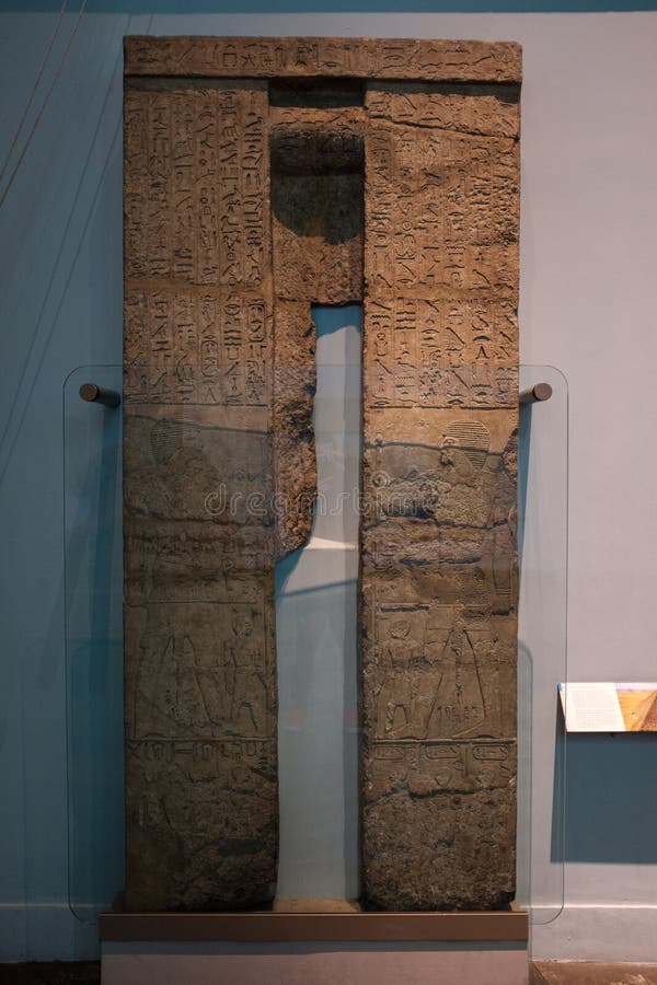Ancient Egyptian Stela Displayed, British Museum, Uk Editorial Stock ...