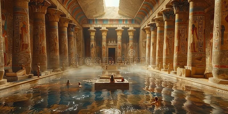 Ancient Egyptian Temple Pool. Created by Generative Artificial ...