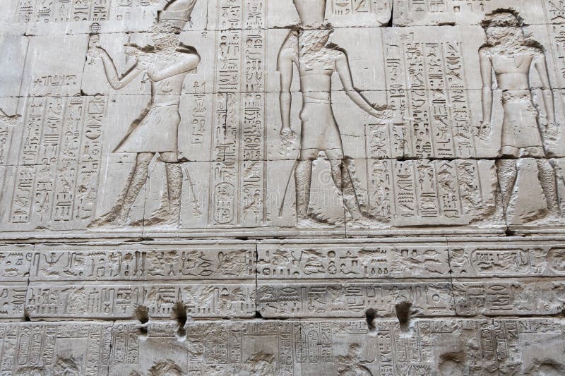 Ancient Egyptian Writing, Hieroglyphs Editorial Stock Photo - Image of ...