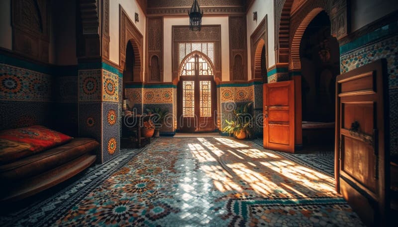 Ancient Elegance Illuminates Old Fashioned Altar Inside Home Generated ...